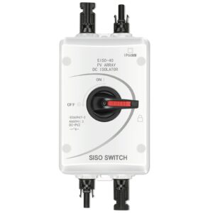 solarenz solar combiner box 32a pv dc isolator switch dc disconnect with solar connector waterproof ip66 for rvs, boats, and off/on-grid solar power system, residential, commercial solar installations