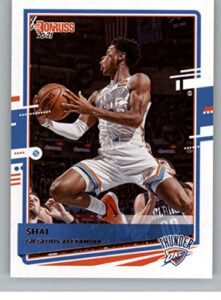 2020-21 donruss #195 shai gilgeous-alexander oklahoma city thunder nba basketball trading card fron panini america in raw (nm or better) condition