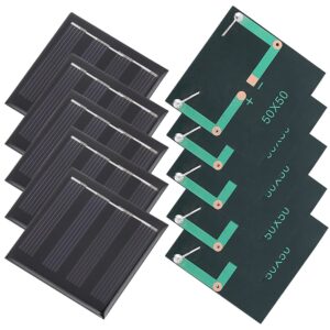 dream_light Mini Solar Panel, 10Pcs 2V 100mA 0.2W Polysilicon Small Solar Cell Module for DIY Solar Light Toys Charger 50x50mm