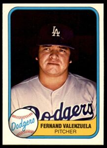 1981 fleer #140 fernando valenzuela uer nm-mt rc rookie los angeles dodgers baseball