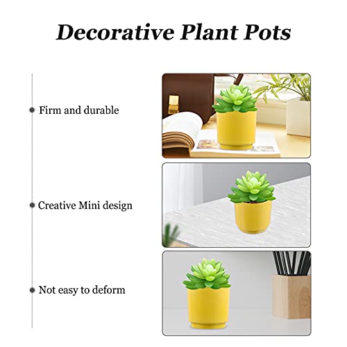 Yardwe 3pcs Flower Pot Desktop Succulent Planters Pots Garden Plant Holder Orchid Pot Home Decor Flower Pots Flowerpots Artificial Plant Pot Office Plant Fibres