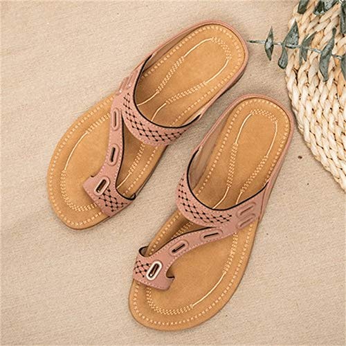 Flat Massage Flip Flops Women's Sandals and Slippers Set Toe Women's Sandals(Blue, 5.5)