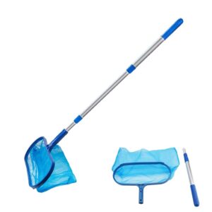 ahn'qiraj pool skimmer net with pole, pool net fine mesh with telescopic pole leaf skimmer mesh (dark blue)