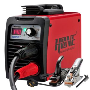 hone stick welder, 110v/220v actual 140amp arc welder machine, igbt inverter digital display lcd welding machines with hot start arc force anti-stick, high efficiency for 1/16"-1/8" welding rod.