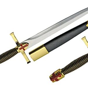 New Fixed Blade Pro Tactical Knife 15.5" inch Overall Gold Crusader Dagger Knights Templar Survival Camping Outdoor Knife TG-2397M by ProTacticalUS