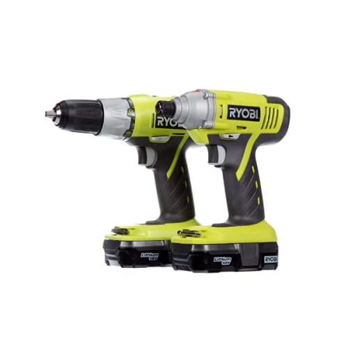 Ryobis Tools RYOBI 18V ONE+ Lithium-Ion Cordless DrillDriver and Impact Driver Combo Kit (2-Tool) with (2) Batteries