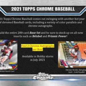 2021 Topps Chrome Baseball Hobby Box