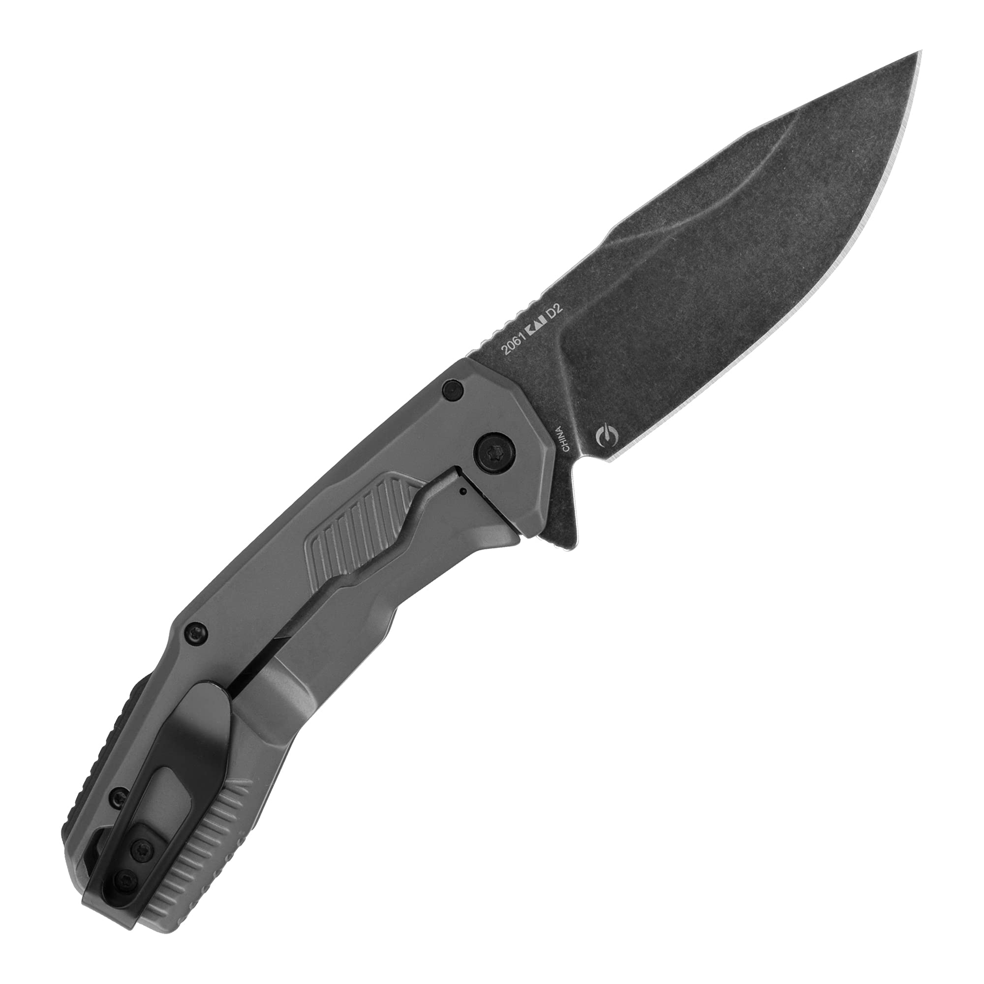 Kershaw Cannonball Pocket Knife, 3.5" D2 Carbon Steel Drop Point Blade, assisted opening with Flipper, Frame Lock, EDC