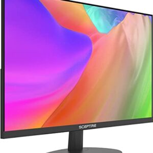 Sceptre IPS 24-Inch Computer LED Monitor 1920x1080 1080p HDMI VGA up to 75Hz 300 Lux Build-in Speakers 2021 Black (E249W-FPT)