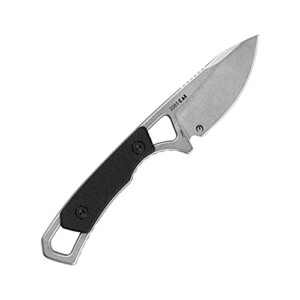 Kershaw Brace Drop Point Pocket Knife, 2-in. Blade, Molded Neck Sheath, Fixed Blade (2085) , Black