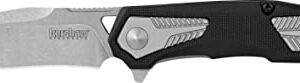 Kershaw Tremolo Pocket Knife, 3.125" 4Cr14 Steel Clip Point Blade, assisted opening EDC,Black