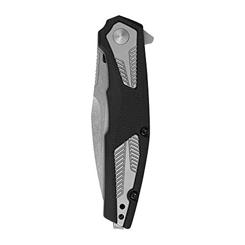 Kershaw Tremolo Pocket Knife, 3.125" 4Cr14 Steel Clip Point Blade, assisted opening EDC,Black