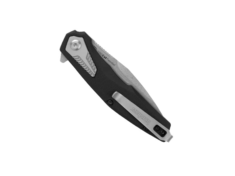 Kershaw Tremolo Pocket Knife, 3.125" 4Cr14 Steel Clip Point Blade, assisted opening EDC,Black