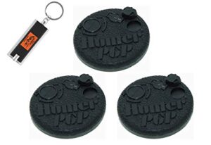 3 pack hunter 269400 protective rubber cap for pgp rotor, sprinkler cap replacement rubber top for pgp series, hunter sprinkler head cap, hunter rubber replacement cap with included led keychain light