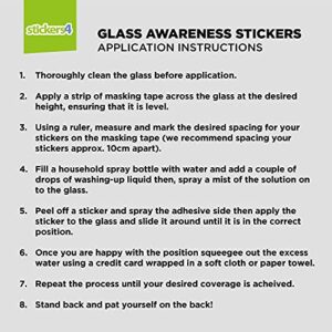 60 x Etched Glass Safety Windows Stickers for Glass - 2 inch Round Glass Awareness Decals for Patio Doors, Glass Panels, Doors, Balconies, Shower Door and Glass Partitions