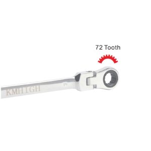 KMHIGH 10mm Flexible Ratchet Wrench, Chrome Vanadium Steel Gear Wrench, Reversible Spanner Wrench, Household Garage Tools.(1-Pcs)