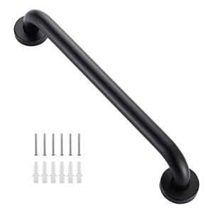 dedebrly shower grab bar 16-inches bathtub grab bar, stainless steel safety grab bar, home care bathroom safety grab bar hand support rail balance handrail, matte black