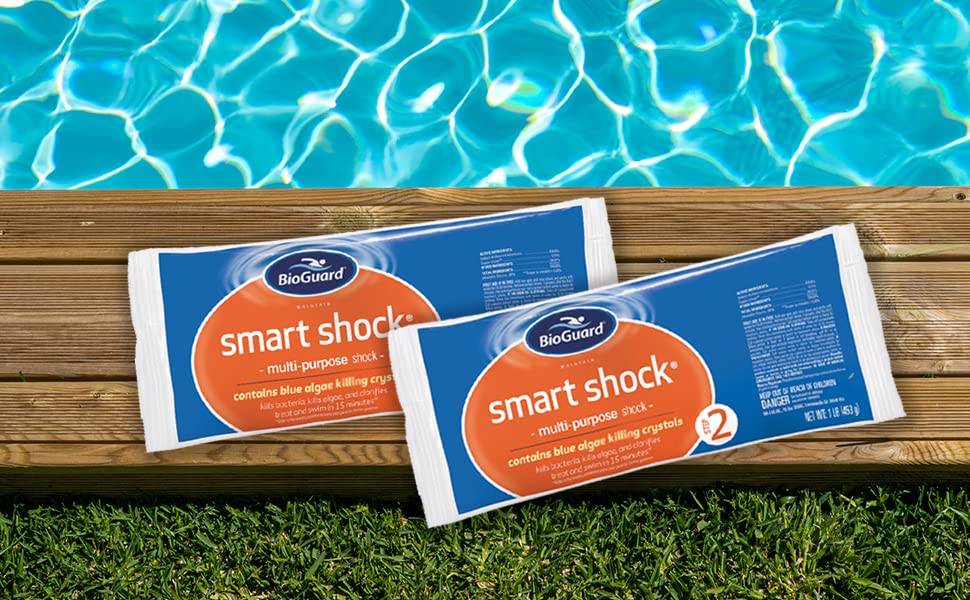 12 Pack BioGuard Smart Shock 1lb Granular Swimming Pool Oxidizer