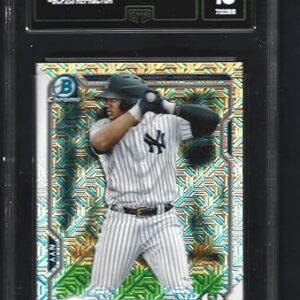 GEM MINT JASSON DOMINGUEZ BOWMAN CHROME REFRACTOR ROOKIE CARD GRADED GMA GEM MINT10 YANKEES YOUNG HOT PROSPECT MLB PLAYER