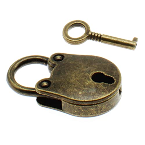 OZXNO 1PCS Vintage Mini Bear Padlock Key Lock Antique Style Small Key Lock(Bronze)