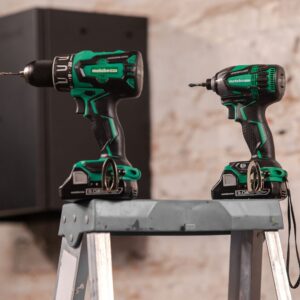 Metabo HPT 18V MultiVolt Hammer Drill and Triple Hammer Impact Driver Cordless Combo Kit | Lifetime Tool Warranty | KC18DBFL2C