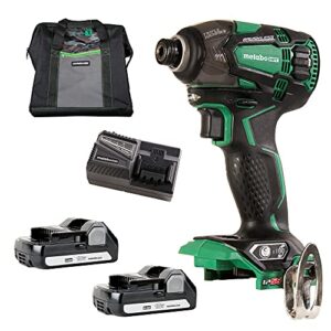 metabo hpt 18v multivolt cordless triple hammer impact driver kit | 1/4" hex chuck | wh18dbdl2c