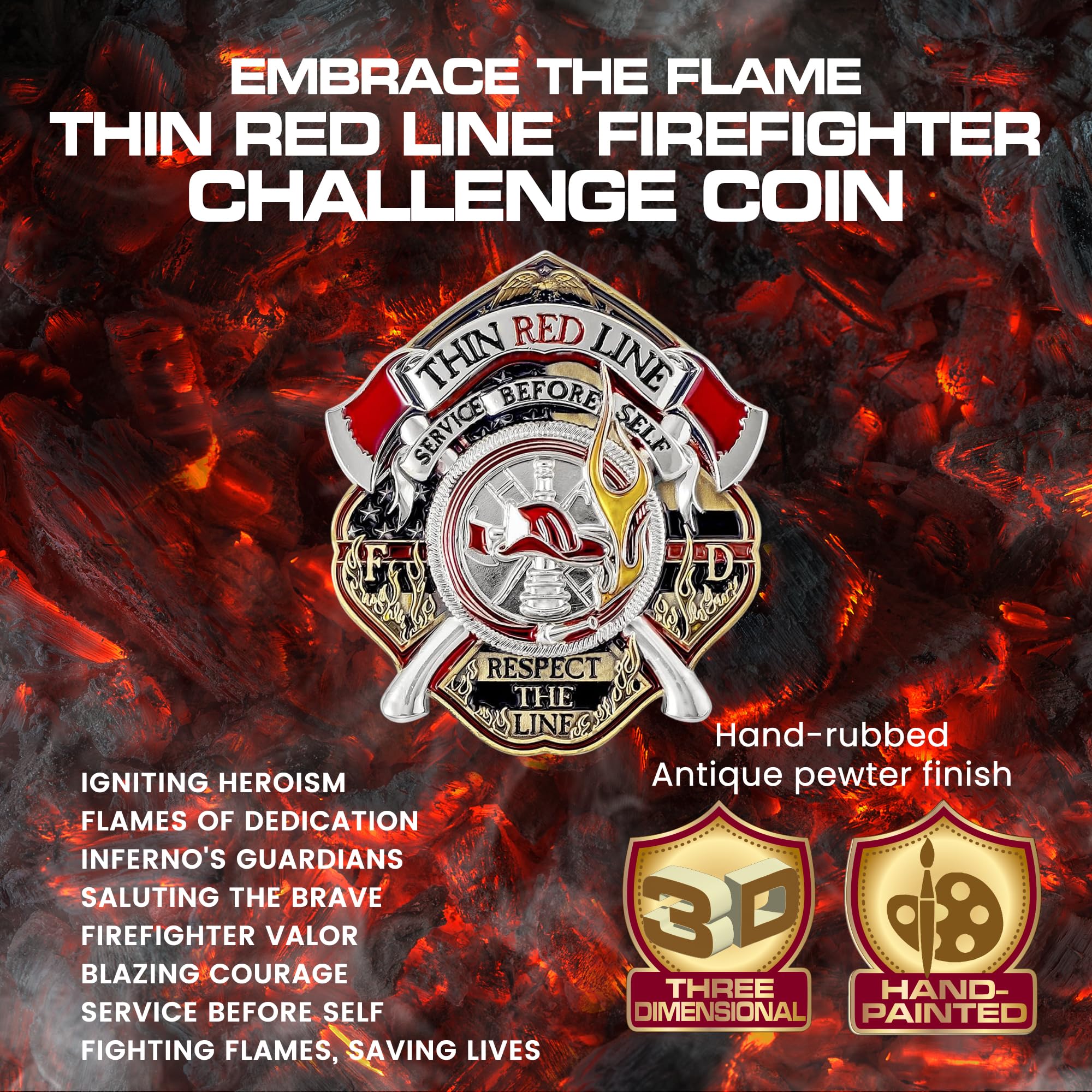 Thin Red Line Challenge Coin