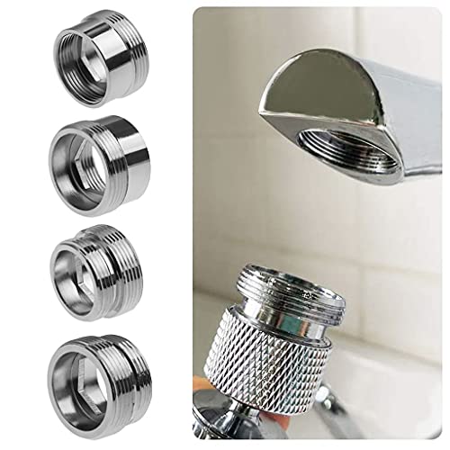 Tap Aerator Connector Outside Thread Water Saving Adaptor with Gasket, for Kitchen Faucet 16/18/20/22/24/28/mm to 22mm (Size : Outside 26mm 22mm)