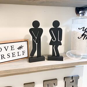 bathroom people sign decor