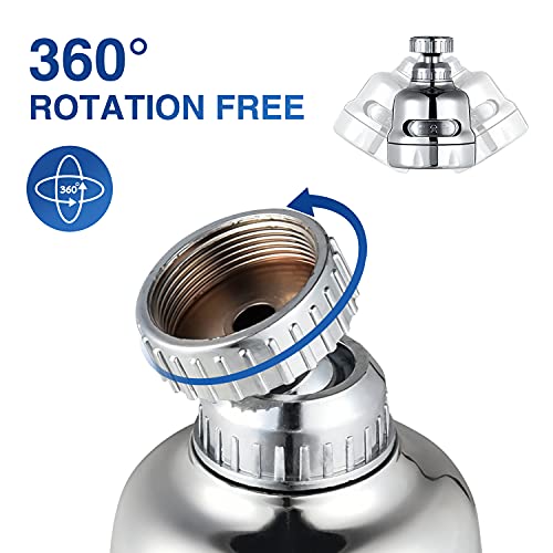 Faucet Sprayer Attachment, 360 Degree Rotating Faucet Aerator Accessories, 3 Mode Adjustable Kitchen Sink Tap Head Water Saving Extend Nozzle Chrome Plated,(Pack of 2)