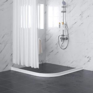 122 Inch Shower Threshold Water Dam Collapsible Bath Shower Barrier Water Stopper Retention System Dry and Wet Separation for Bathroom Kitchen and More (10ft)