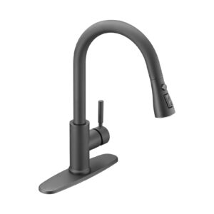 kitchen sink faucet, pull down kitchen faucet, single handle kitchen sink faucet, sink faucet, matte black, kablle, b12