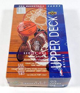 1993-94 upper deck basketball series 1 retail box sealed (36 packs) - basketball cards