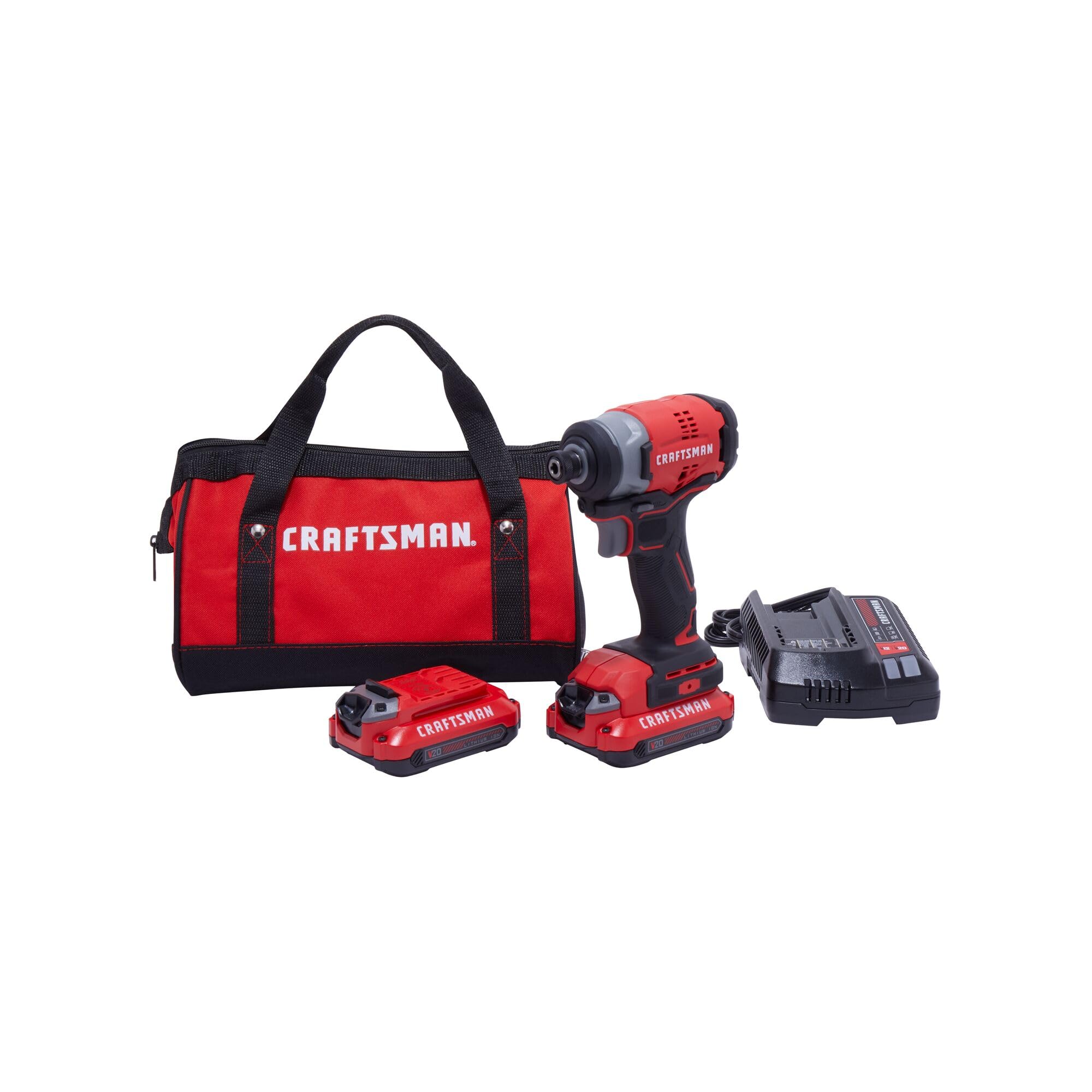 CRAFTSMAN V20 Max Impact Driver, Cordless, Variable Speed Trigger 2,800-3,500 RPM (CMCF810C2)