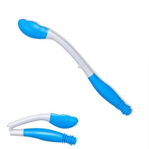 foldable long reach comfort wiper - bottom wiping aid - butt wiper self wipe assist toilet aids wand - ideal daily living bathroom aid for limited mobility