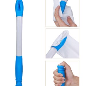 Foldable Long Reach Comfort Wiper - Bottom Wiping Aid - Butt Wiper Self Wipe Assist Toilet Aids Wand - Ideal Daily Living Bathroom Aid for Limited Mobility