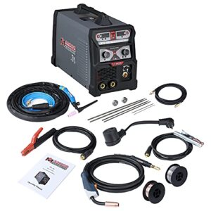 amico mts-185, 185 amp mig/mag/lift-tig/stick arc dc welder, 3-in-1 multifunction, spool gun weld aluminum-spg15180