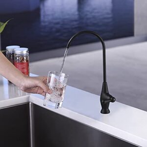 RULIA, Drinking Water Faucet,Water Filtration Faucet,Drinking Water Purifier Faucet, Kitchen Water Filter Faucet, Matte Black, Stainless Steel, RB1033