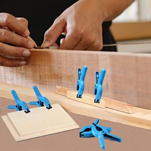 FASTORS 4.5 Inch Spring Clamps for Woodworking,12-PACK Backdrop Clips,Clamps for Pool Cover, Crafts,Photography Studio and Muslin Backdrop, Clamps Heavy Duty（BLUE）