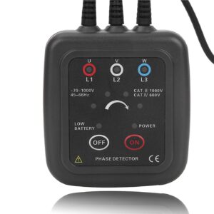 wisoqu phase rotation monitor magnetic base phase meter phase sequence meter ac 70-1000v