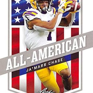 2021 Leaf Draft #41 Ja'Marr Chase LSU Tigers All-American Official Pre Draft Football Rookie Card in Raw (NM or Better) Condition