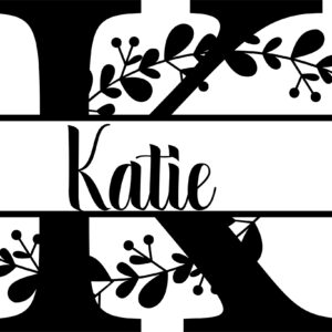 Vinyl Name Split Monogram Decals Style 5 - Custom & Personalize - Many Colors & Sizes - Shay's Creative Expression