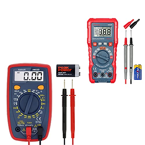 AstroAI 33D DC Current Digital Multimeter and New TRMS 2000 Counts AC/DC Current Voltage Resistance Capacitance Continuity Meter