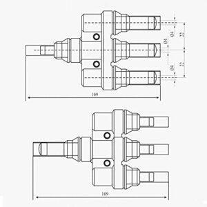 BAYM Solar Panel T Branch 3 to 1 MMMF + FFFM Cable Connector Solar Wire Connector T-Type T3 Coupler Combiner(1 Pair)