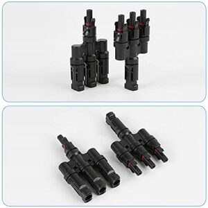 BAYM Solar Panel T Branch 3 to 1 MMMF + FFFM Cable Connector Solar Wire Connector T-Type T3 Coupler Combiner(1 Pair)