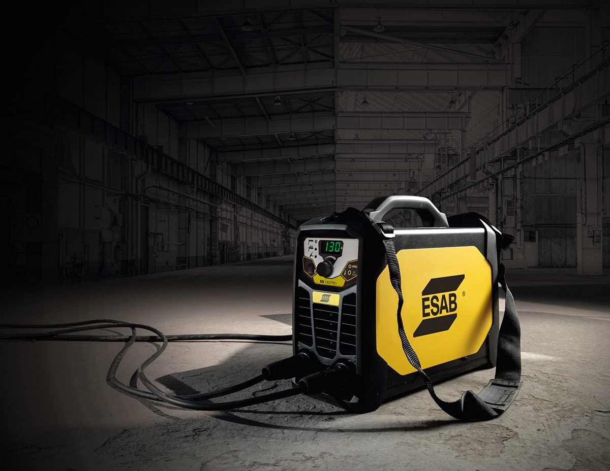 ESAB 0700500091 MINIARC Rogue ES 130i Stick Welding System, Dual Voltage Input, Adjustable Hot Start/Arc Force, Stick 6010 Mode, Power Factor Control, Electrodes up to 1/8", IP23S designed