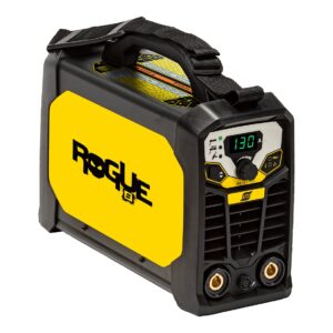 ESAB 0700500091 MINIARC Rogue ES 130i Stick Welding System, Dual Voltage Input, Adjustable Hot Start/Arc Force, Stick 6010 Mode, Power Factor Control, Electrodes up to 1/8", IP23S designed