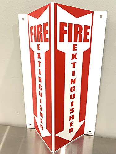 3D Fire Extinguisher Sign, 12"x 4"x 4" Fire Projection Wall Sign, Pre-Drilled Mounting