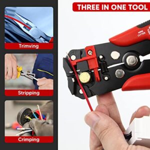 YIYITOOLS Wire Stripping Tool, Self-adjusting 8-Inch Automatic Wire Stripper/Cutting Pliers Tool for Wire Stripping, Cutting, Crimping 10-24 AWG (0.2~6.0mm²),XT-1-002