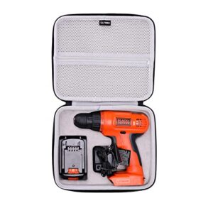 LTGEM EVA Hard Case for DECKER 20V MAX Cordless Drill (LDX120C/LD120VA) and Accessories - Protective Carrying Storage Bag (Sale Case Only)